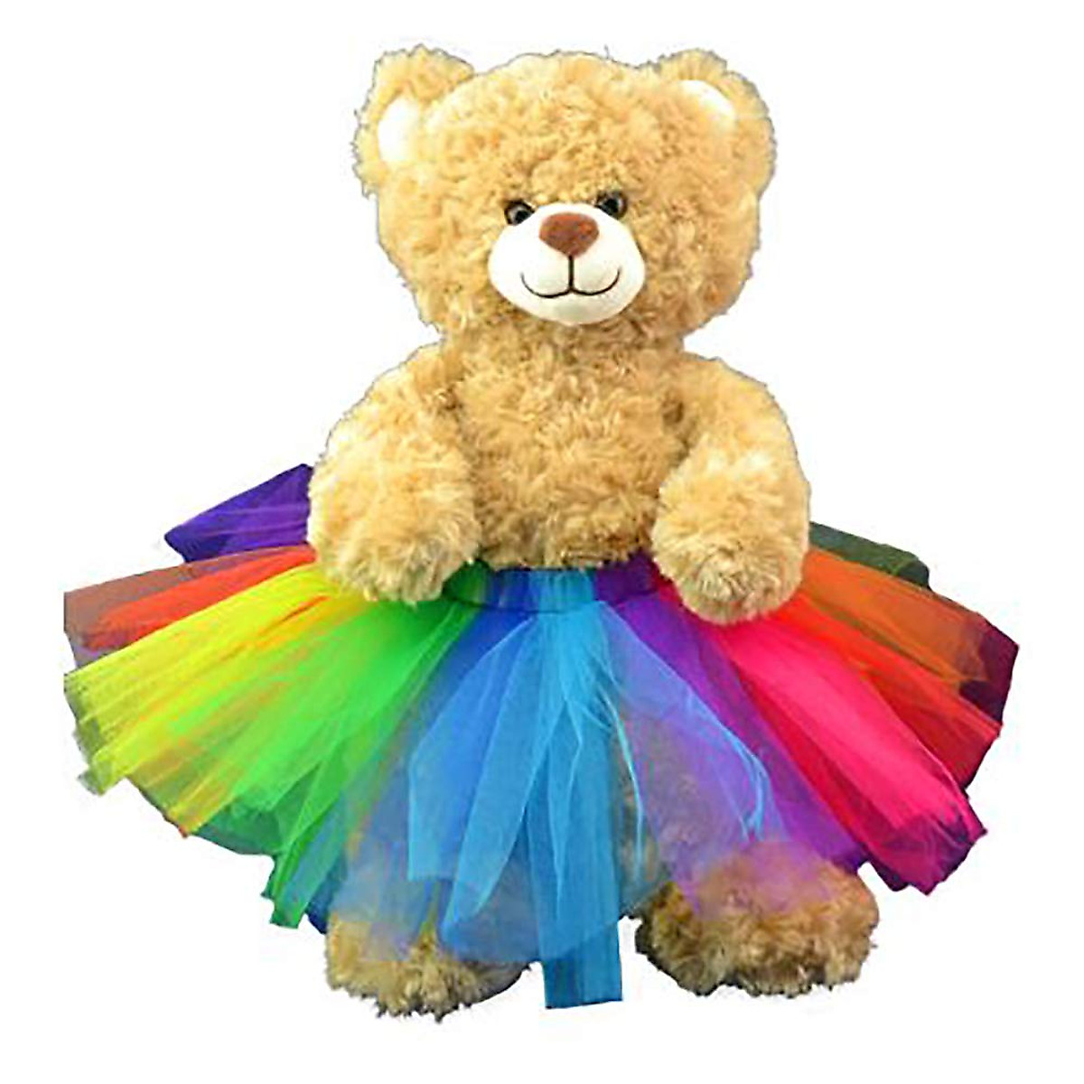 Adorable Rainbow Tutu Teddy Bear Clothes Outfit Fits Most 14" - 18" Build-A-Bear & Make Your Own Stuffed Animals