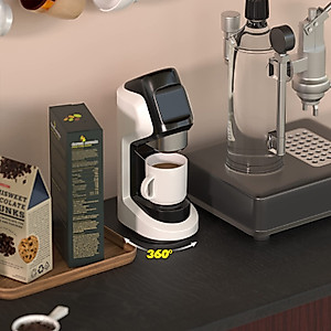 VOLCANOES CLUB Lazy Susan Turntable Organizer - 6 Inch Heavy Duty Rotating Swivel Stand with Steel Ball Bearings for Cake, Kitchen Cabinets, Monitor, TV, Painting, Display (30lb Capacity/Black)