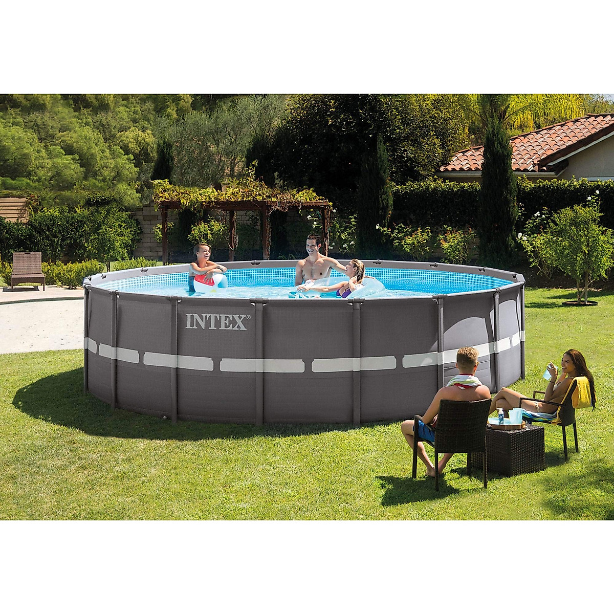 Intex 18ft X 52in Ultra Frame Pool Set with Sand Filter Pump