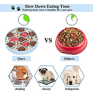 ALLYGOODS Silicone Slow Feeder Dog Bowls Large Breed/Medium Sized Dog/Small Breed - Dog Food Bowls for Large/Medium/Small Sized Dog - Dog Dishes for Big/Large/Medium/Small Breed Dogs Slow Feeder
