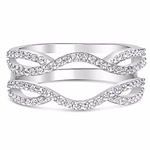 LaRaso & Co Wedding Band Guard Wrap for Women Engagement Ring Sterling Silver Size 8