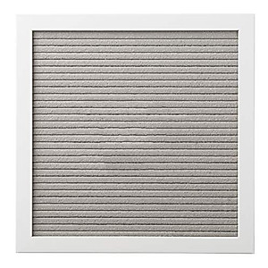 Pearhead Classic Wooden Letterboard, Gender-Neutral Baby Keepsake Nursery Décor, Photo Prop Message Board, Gray and White