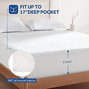 Sealy Heated Mattress Pad Queen Size, Luxury Quilted Electric Bed Warmer with Dual Controller 10 Heat Settings & Auto Off 1-12 Hours | Fit Up to 17" Deep Pocket | ETL Certified | Machine Washable