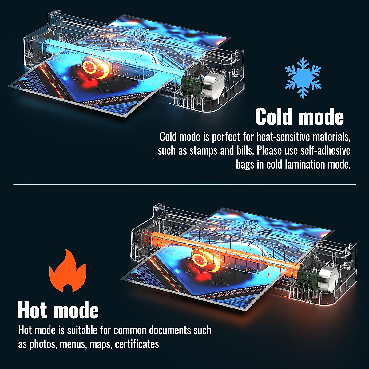 Laminator 13 Inch Wide with Laminating Sheets 50pcs, Hot and Cold Laminator Machine with Paper Trimmer, Thermal Laminator 11x17 for A3 A4 A5 A6 with Corner Rounder for Home Office School Use