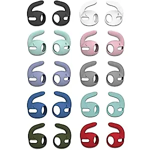Sport Ear Cover Eargel Ear Tips Compatible with AirPods Pro, BLUEWALL Anti Lost Anti Slip Sport Earbud Covers Tips Compatible with AirPods Pro, 10 Pairs 10 Colors