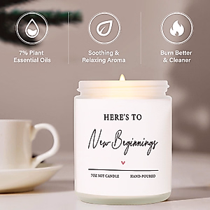 Niyewsor Scented Candle- New Beginnings Gifts for Women Men, Congratulations Gift, Divorce Gifts for Women, Wedding Gifts for Her Him, Housewarming/Farewell/Leaving Gifts for Coworker