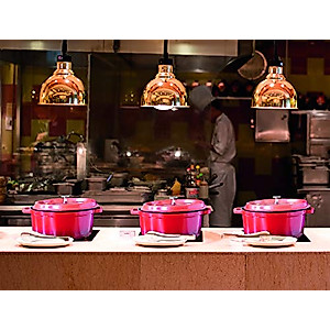 G.E.T. CA-008-R/BK Heiss Lightweight Cast Aluminum Braiser Pan / Casserole Dish, 4.5 Quart, Red