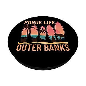 Pogue Life Outer Banks Beach Sunset Surfing Pogue Life PopSockets Swappable PopGrip