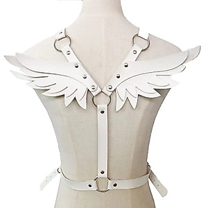 Punk Angel Wing Chest Body Harness Waist Belly Chain Belt Rave Jewelry Accessories Halloween Outfit