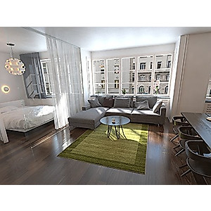 Unique Loom Del Mar Collection Area Rug-Transitional Inspired with Modern Contemporary Design, 6' 0" x 9' 0", Light Green/Beige