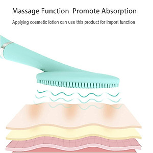 Sonic Facial Cleansing Brush, Lyrzzey Portable Handled Face Cleansing Brush with 5 Adjustable Speeds Vibrating Rechargeable Face Cleansing Brush for Deep Cleaning Gentle Exfoliating Massaging(Blue)