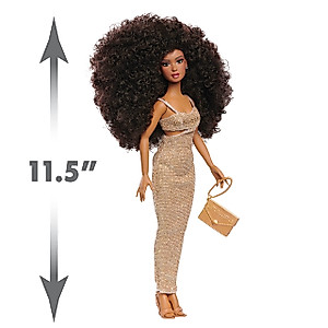 Naturalistas 11-inch Fashion Doll Dayna and Accessories, Dark Brown Hair, Brown Eyes, Pretend Play