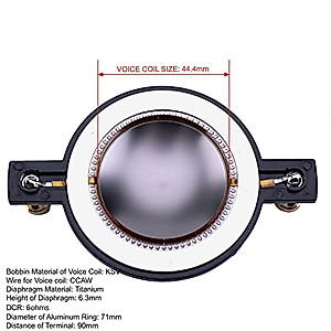 SPATHIPHYLLUM Compatible with Mackie Speaker Diaphragm, SRM450, 1701-8, DC10, D-SRM450 P Audio Behringer Turbosound and Many Other Models