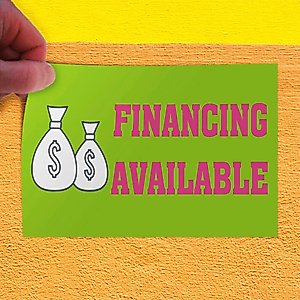 Decal Sticker Financing Available #1 Style A Business Financing Store Sign 8"