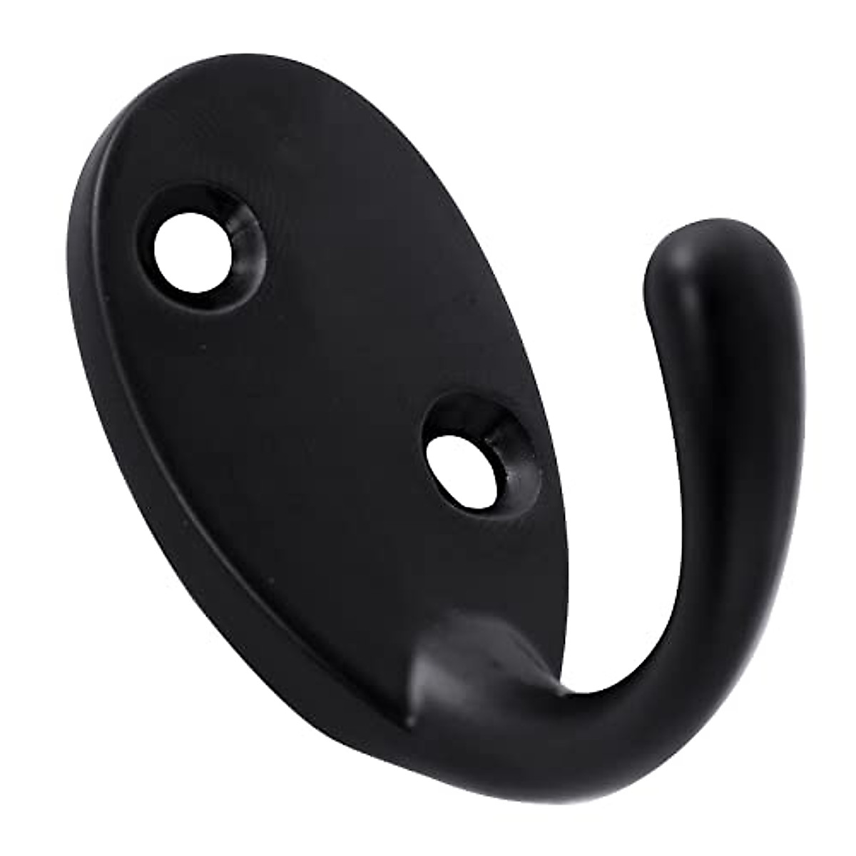 XCHTX Coat Hooks Hardware, Dual Zinc Alloy Hooks Wall Mounted Screws for Hanging Lightweight & Heavy Items Indoor&Outdoor Used,Black