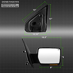 ACANII - Power Heat LED Signal Puddle View Mirror Passenger Side Original Style For 2007-2014 Ford F150 PickUp Right