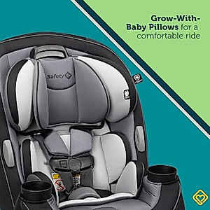 Safety 1st Grow and Go All-in-One Slim Convertible Car Seat, Rear Facing, 5-40 lbs, Forward Facing (30–65 lbs), High Back Booster Seat 40-100 pounds, Carbon Rose