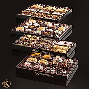 Chocolate Covered Biscotti Cookies Gift Basket (24 Count) Assorted Sweet Treats Candy Toppings, Easter Arrangement Platter Gourmet Bakery Dessert Box, Birthday Care Package, Kosher Parve Food USA Made