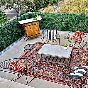 Windscreen4less Artificial Faux Ivy Leaf Decorative Fence Screen 20'' x 20" Boxwood/Milan Leaves Fence Patio Panel, Harmonious Boxwood 22 Pieces