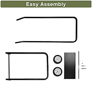 biosp Welding Cylinder Cart with Two 6'' Solid Rubber Wheels, Heavy Duty Torch Cart with 2 Hinges, 285 lbs Load Capacity Gas Oxygen Bottle Acetylene Tank Hand Truck, 41''H x 18.5''W x 10''D, Black