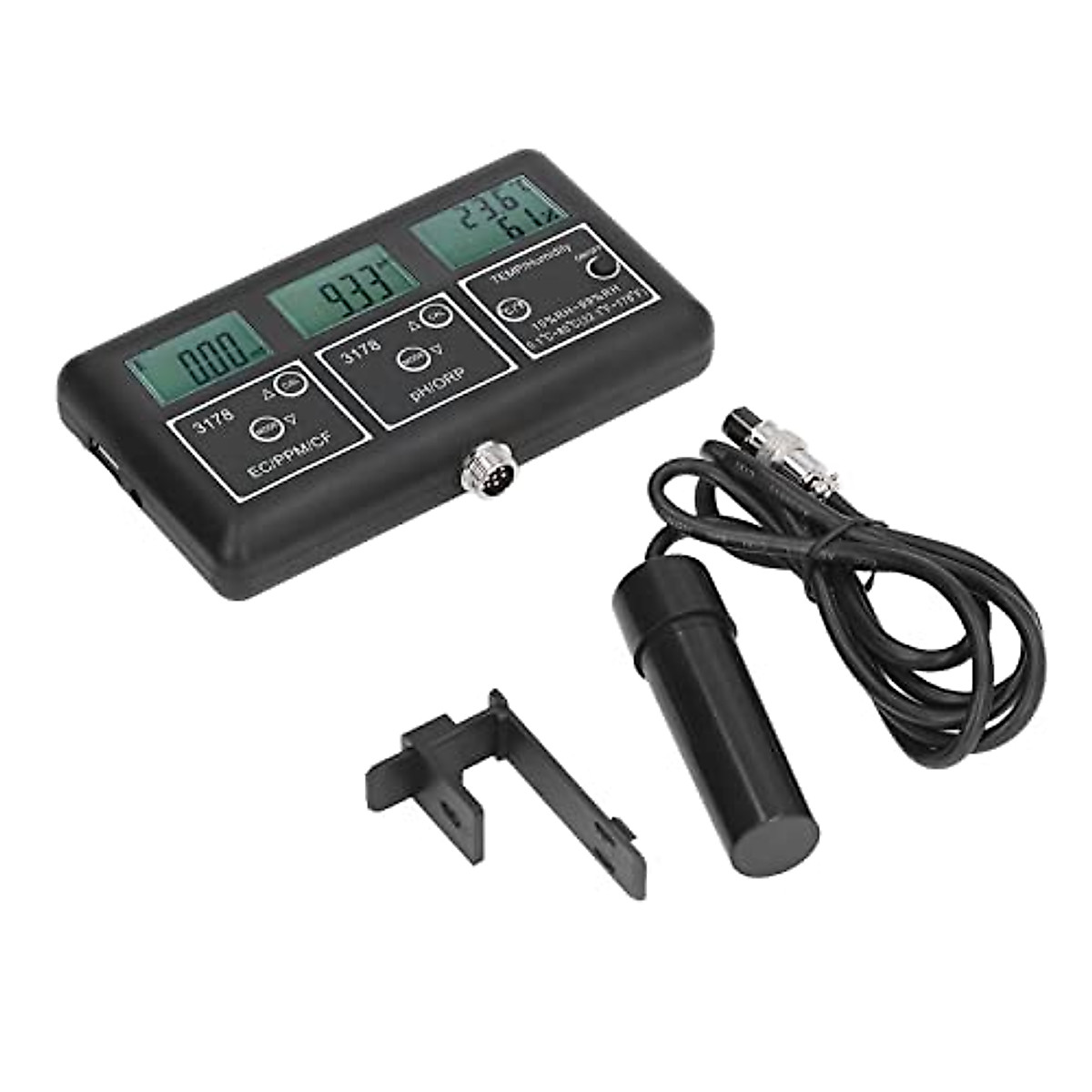 Water Quality Tester, 7 in 1 PH ORP EC TDS CF Temperature Humidity Meter Multi-Parameter Water Monitor for Drinking Water, Pool, Aquarium, Fish, Hydroponics(#2 US)