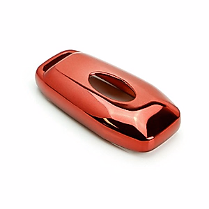 Xotic Tech Red Soft TPU Key Fob Shell Skin Cover, Compatible with Ford Fusion Mustang F-150 F150 Raptor F250 F-Series Edge Explorer Expedition or Lincoln MKZ MKS MKX MKC Smart Keyless Entry Key