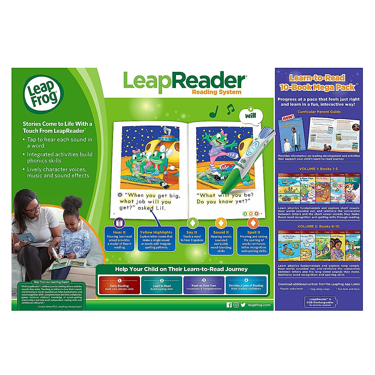 LeapFrog LeapReader Learn to Read 10-Book Mega Pack