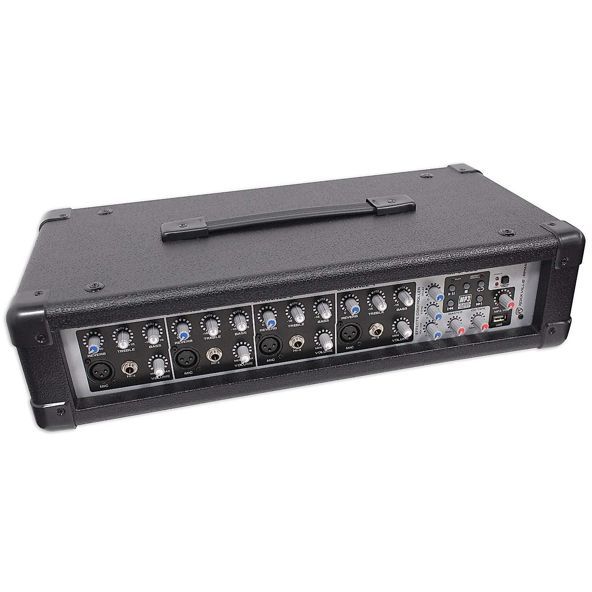 Rockville RPM45 1800w Powered Soundboard Mixing Console Mixer For Church/School