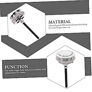 DOITOOL Toilet Button Old Fashioned Kit Water Tank Push Button Toilet Water Valve Button Single Toilet Water Tank Button Single Toilet Button Single Push Button Silver To Pump Water Abs