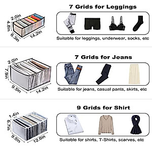 Evankin 2PCS Wardrobe Clothes Organizer - 9-Grid Drawer & Closet Storage Organizer - Nylon Mesh Organizer - Large Size for Shirts, T-Shirts, Scarf (White) 2 pack