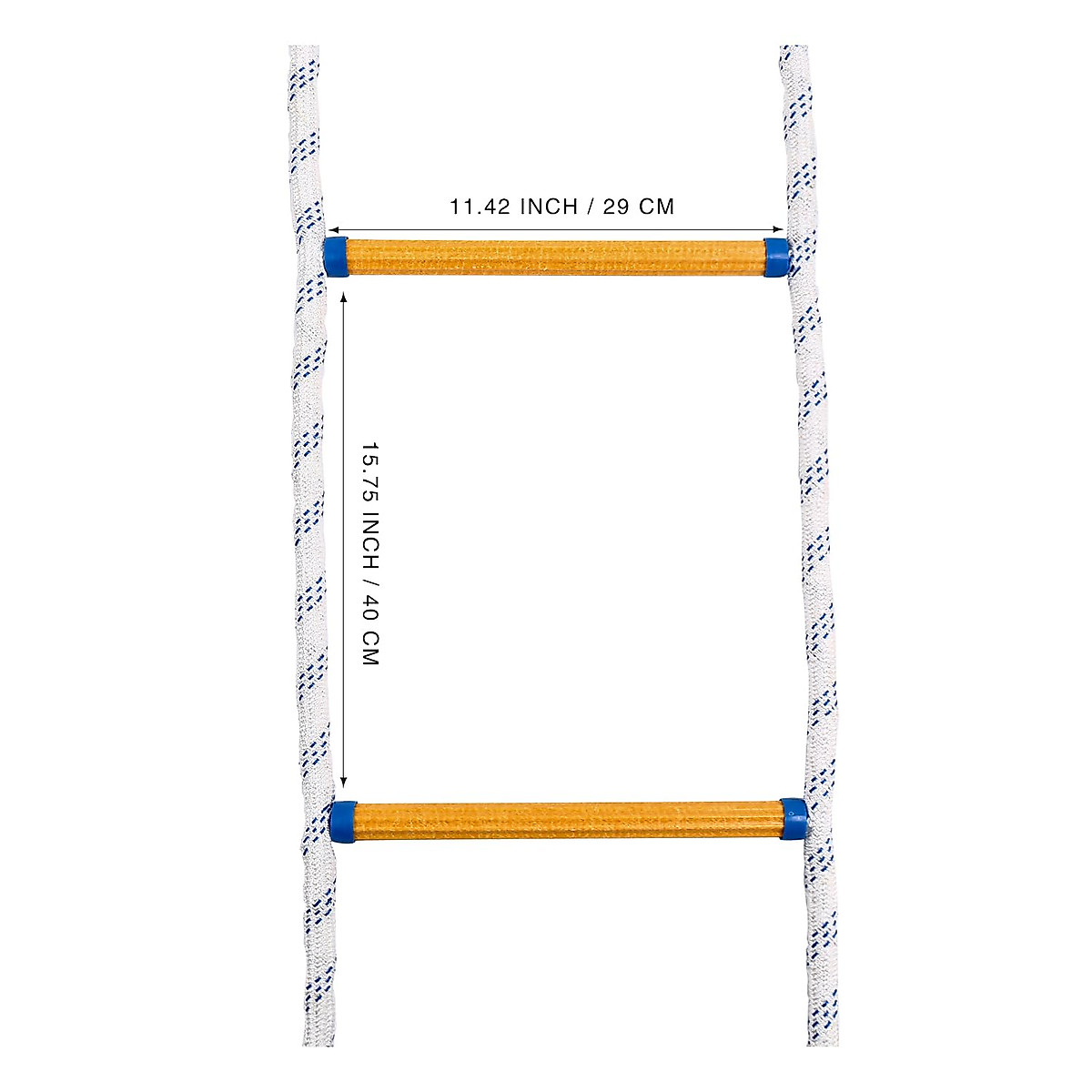 JIUXQT Fire Escape Ladder for 2 Story 13FT Safety Balcony Rope Ladder with Hooks Home Window Balcony Railing Tree House