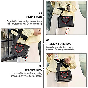 TENDYCOCO Simple Tote Bag Adjustable Bag Fashionable Trendy Universal Bag Black