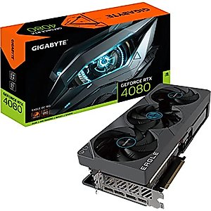 GIGABYTE GeForce RTX 4080 Eagle OC 16G Graphics Card, 3X WINDFORCE Fans, 16GB 256-bit GDDR6X, GV-N4080EAGLE OC-16GD Video Card
