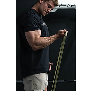 Gymreapers Pull up Resistance Bands for Weight Lifting, Pull Ups - Assistance Bands for Powerlifting, Stretching, WOD, Strength Training - for Men & Women (5 Bands - Military Set)