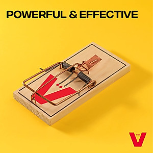 Victor M156 Metal Pedal Sustainably Sourced FSC Wood Snap Mouse Trap - 4 Wooden Traps