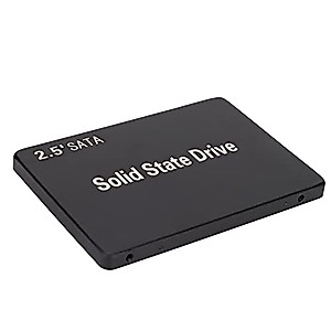 RTLR Laptop SSD, Black Aluminum Alloy Casing 2.5in Drive Fast Start DC 5V 0.95A 1500G Shock Resistance LowConsumption for Office for Desktop Computer for PC