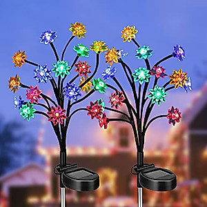 ITICdecor Solar Garden Lights Solar Flower Landscape Lights, Solar Decorative Lights Outdoor for Pathway, Patio, Front Yard Decoration(2 Pack)