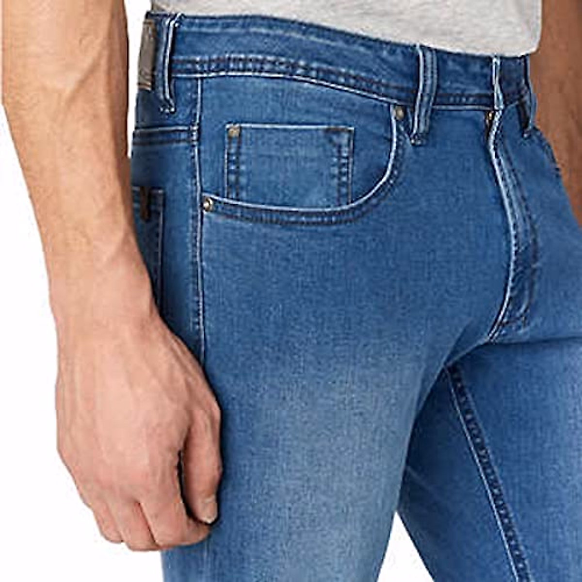Buffalo David Bitton Men's Axel Super Soft Slim Stretch 5 Pocket Denim Jean (as1, Waist_Inseam, Numeric_38, Numeric_34, Regular, Regular, Blue)