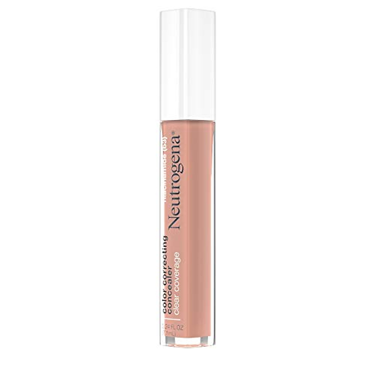 Neutrogena Clear Coverage Color Correcting Concealer Makeup, Lightweight Concealer with Niacinamide for Dark Spots, Oil-, Fragrance-, Paraben- & Phthalate-Free, Peach, 0.24 fl. oz