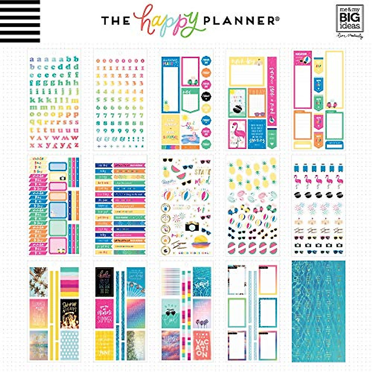 ME & MY BIG IDEAS Happy Planner STCKRS, Summer, 804/Pkg