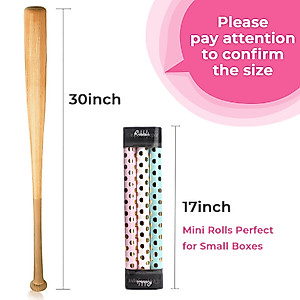 Ribbli Birthday Wrapping Paper Polka Dots Gift Wrap for Baby Shower Roll, 3 Rolls Pink White Blue Dots Pattern with Gold Foil - 17 inch x 120 inch(10feet) Per Roll