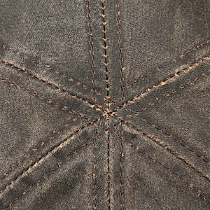 Stetson Level Distressed Cotton Duckbill Flat Cap Large Brown