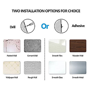 WOSOMOK Shower Caddy Rustproof Bathroom Organizer Shelf in Adhesive or Screws 2-Pack Stainless Steel No Drilling Shower Basket for Inside Shower & Kitchen Storage