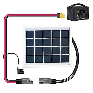 RIIEYOCA SAE to XT60 Connector Adapter,12AWG Cable SAE Solar Panel Connect,with SAE Reverse Adapter for Portable Power Station & Solar Generator(Cable:1m)