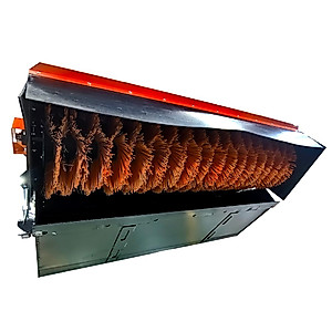 72" Skid Steer Boxbroom Sweeper 17 cu Ft Heaped Hydraulic Forward Sweeper Pick Up Sweeper Wire Brush