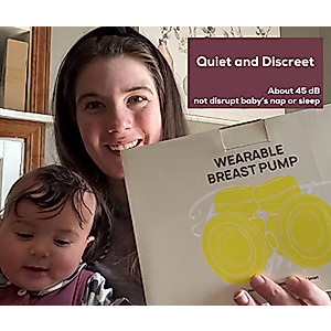 Wearable Breast Pump︱FDA Registered︱Safe, Efficient, and Comfortable︱Hands Free Breast Pump with 3 Modes & 9 Levels︱19/22mm Flange Insert︱2Pcs…