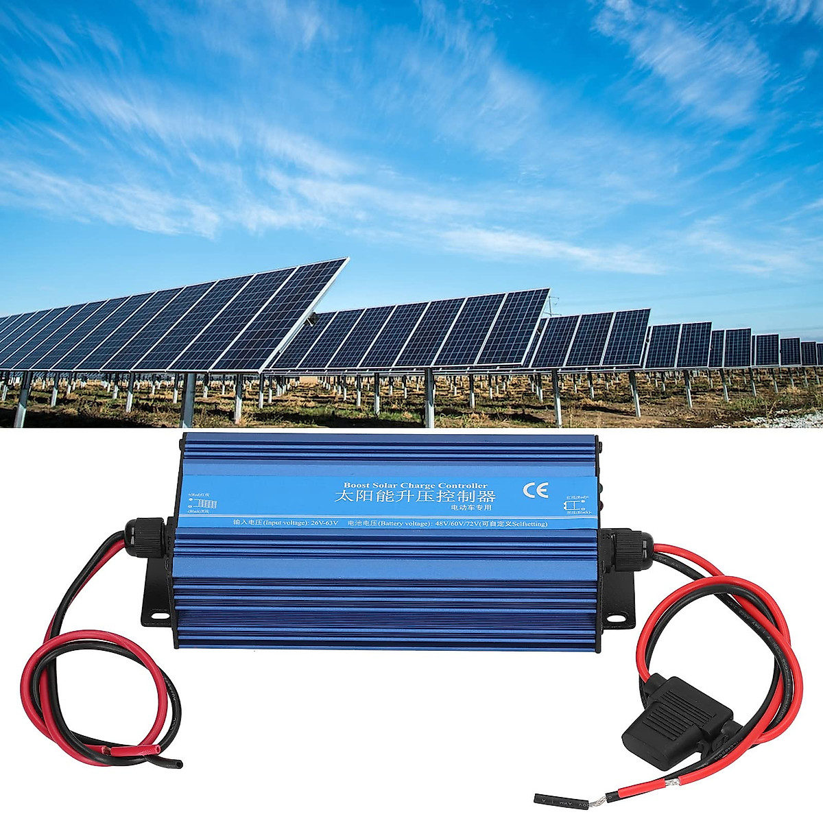 MPPT Solar Controller, 600W 48V 60V 72V Solar Panel Boost Controller, Solar Panel Battery Regulator Controller