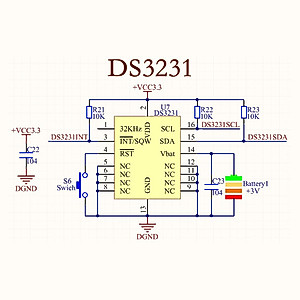 DS3231 AT24C32 IIC RTC Module Clock Timer Memory Module Beats Replace DS1307 I2C RTC Board (Batteries not Included) + 20 PCS Male to Female Jumper Wire Cable