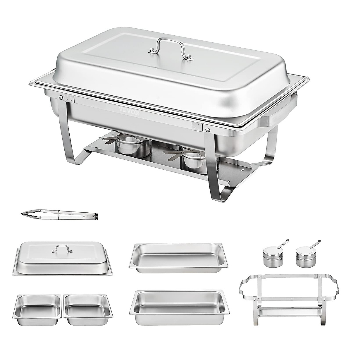 Vevor Chafing Dishes, 2 Packs, Silver: Home & Kitchen