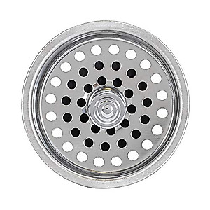 EZ-FLO Rubber Flat Bottom Replacement Basket, 3-1/2 Inch Diameter, Stainless Steel, 30051